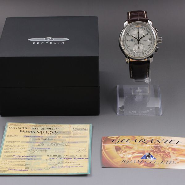 Boxed [Near MINT] ZEPPELIN 100 Jahre 8670-1 Quartz Men's Watch From ...