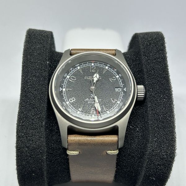 Seiko NH35 Titanium Pilot/Field Watch 36mm Black Textured Dial ...