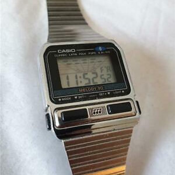 Vintage CASIO "MELODY 30" M-301 (472 Module) LCD Digital Watch -Superb ...