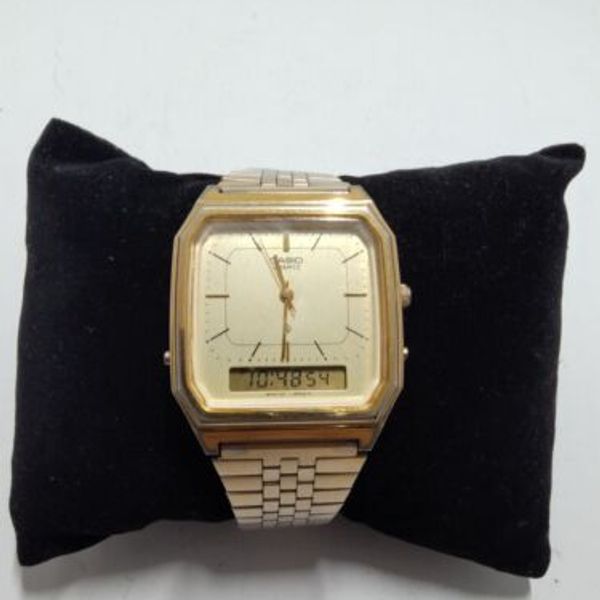 RARE Vintage 1980s Casio AQ-301G Analog Digital Watch | WatchCharts ...