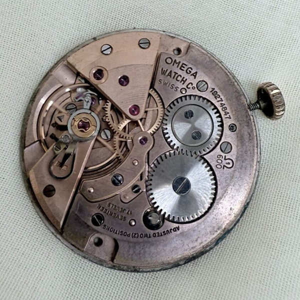 Vintage OMEGA Caliber 600 MOVEMENT with dial & Crown WORKING ...