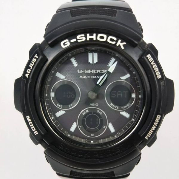 [Used] G-SHOCK G-SHOCK CASIO Casio watch solar analog AWG-M100BW black ...
