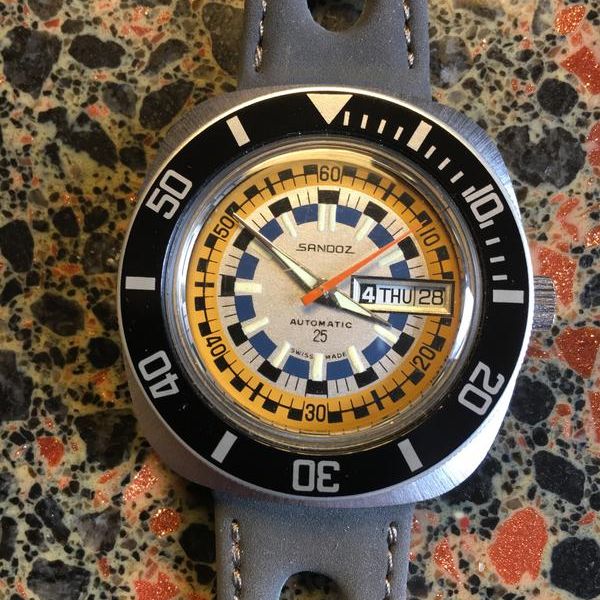 FS: 1970's SANDOZ Monsoon, Bi-Directional Bezel, Automatic Day/Date ...
