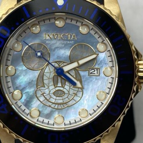 Invicta Disney Mickey Mouse Automatic Watch Limited Edition Blue MOP ...