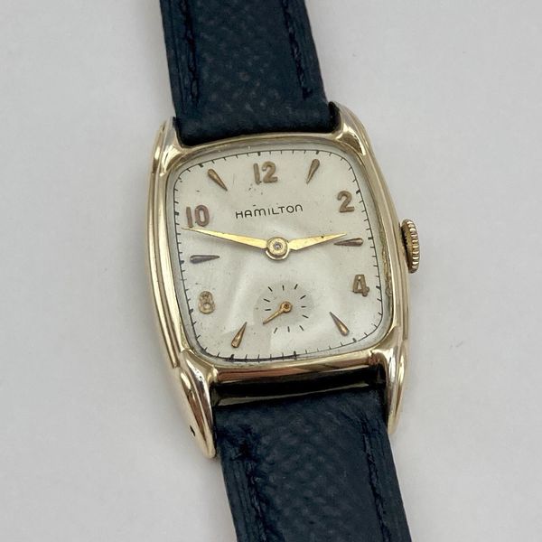 Vintage 10K Gold Hamilton Tank Style Mechanical Watch 747 Movement ...