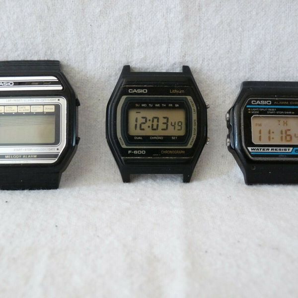 3 vintage Casio watches 82M22 - F-600- W14 | WatchCharts Marketplace