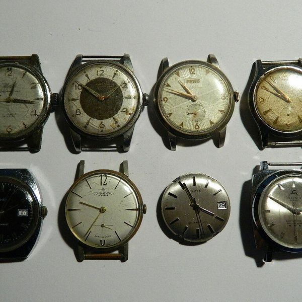 Lot 8x Vintage Watch Seiko(17j), Centrex, Rutina, Anua, Bard Junior ...