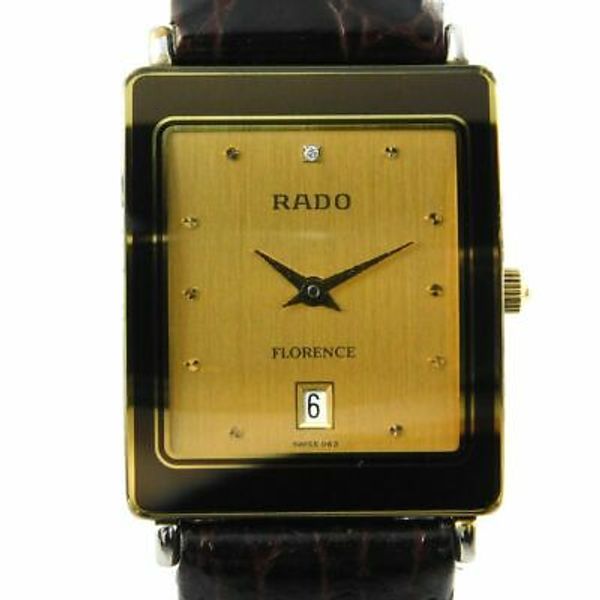 BEAUTIFUL!! RADO Florence 160.3605.2 Gold Unisex Vintage Watch Swiss ...