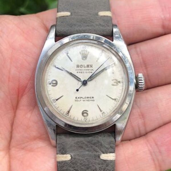 ROLEX EXPLORER PRECISION BIG BUBBLEBACK REF. 6098 MENS 36MM AUTOMATIC ...