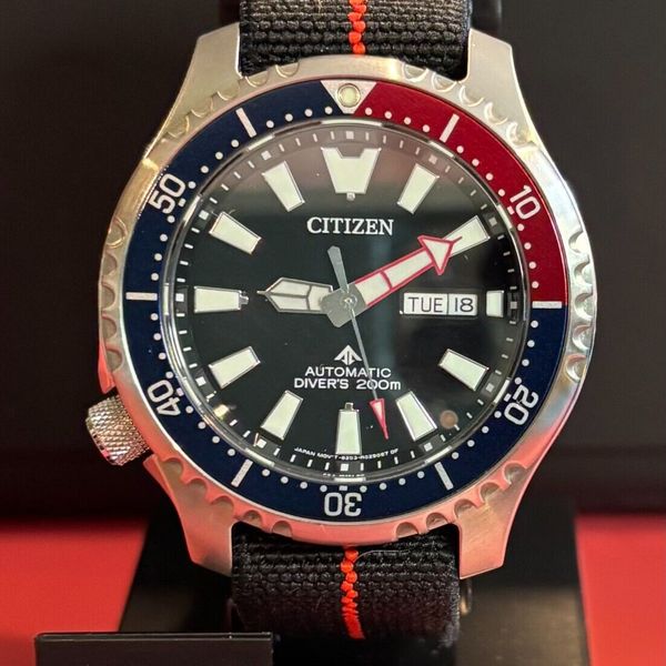 Citizen PROMASTER Automatic NY0110-13E Fugo Left Crown Navy Red ...