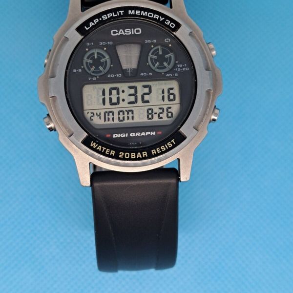 Rare Vintage CASIO Digital Watch 1988 DW-300 3001 DIGI GRAPH JDM RETRO ...