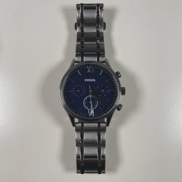 Fossil Fenmore Multifunction Smoke Stainless Steel Watch 44 mm ...