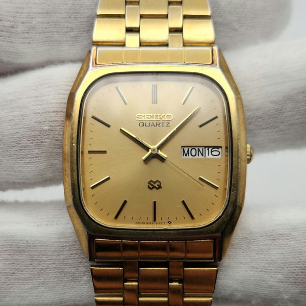 Seiko Men's Vintage Day/Date Gold Tone Quartz Watch 8123-5129 | WatchCharts Marketplace