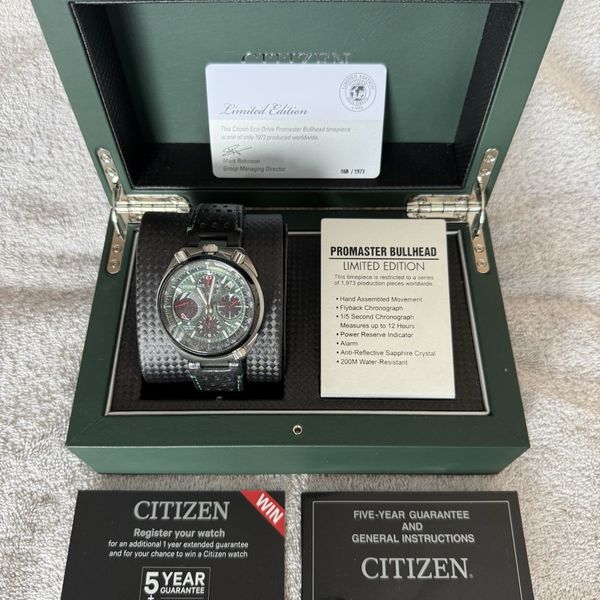 Citizen Limited Edition Promaster Bullhead Racing Chronograph - 1156/ ...