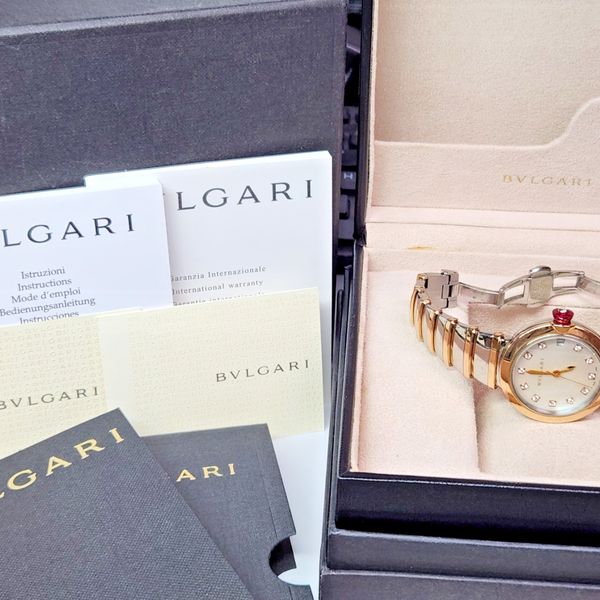 Full Kit BVLGARI LVCEA 102198 Automatic 18k Rose Gold Steel 33mm MOP ...
