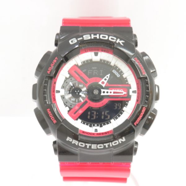 CASIO Men's Watch --G-SHOCK / CASIO /-/ Black Black / Red Red / Logo ...