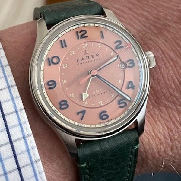 FS: Farer Meredith GMT Copper/Salmon dial | WatchCharts Marketplace