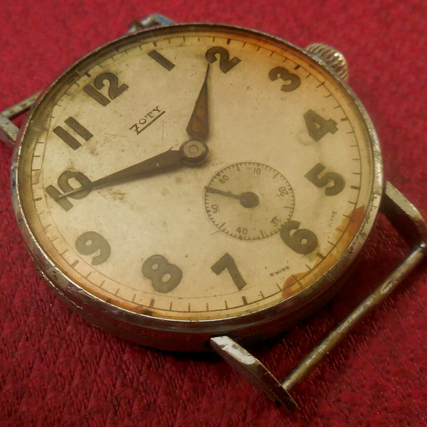Vintage 1930s ZOTY Military Swiss Watch Running Wristwatch ... Vintage 1930s ZOTY Military Swiss Watch Running Wristwatch ...