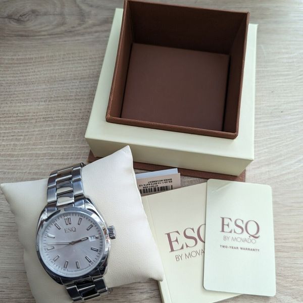 ESQ BY MOVADO Sport Classic Silver Dial Stainless Steel Men's Watch ...