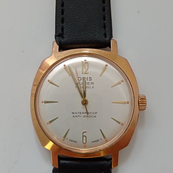 Oris Super 17 Jewels Mechanical Mens Watch Vintage Swiss Signed Crown ...