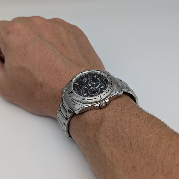 Casio Dual Time Analogue Quartz Men's Watch Twin Crowns. AMW-103 ...