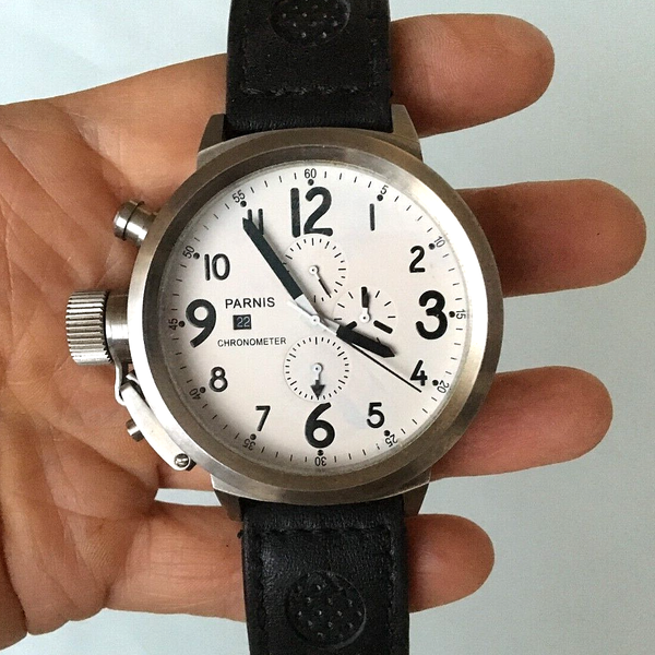 LARGE PARNIS CHRONOMETER GENTS WATCH chronograph PO736/OSIO 50mm mens ...