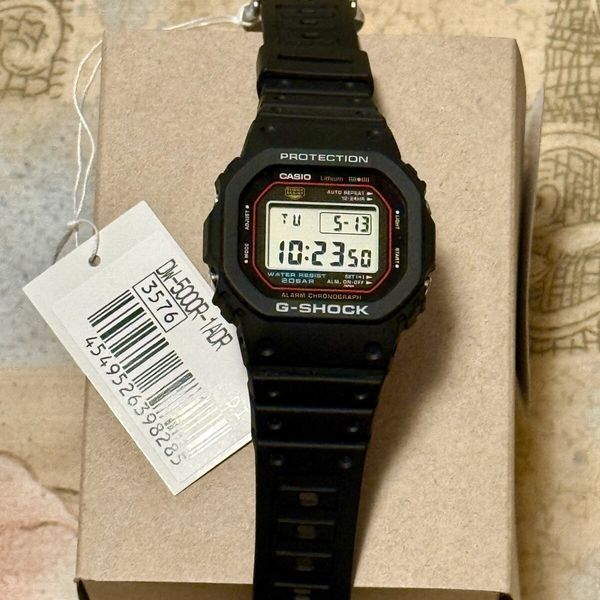 CASIO G-SHOCK DW-5000R-1ADR DW5000 BLACK DIGITAL WATCH | WatchCharts ...
