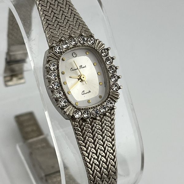 Vintage Orient Pearl Dress Watch Women 20mm Case Crystal Bezel- New ...