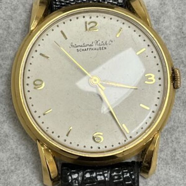 Vintage 18k IWC Menâ s Watch With Stepped Case And Unique Lugs ...
