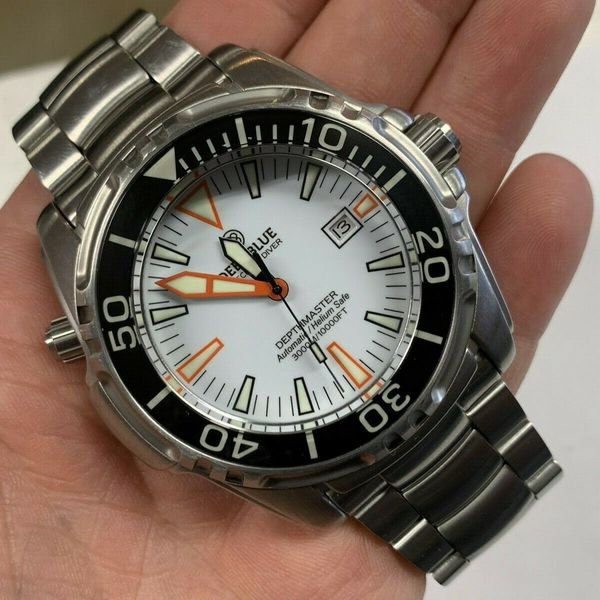 Deep Blue Depthmaster 3000m 49mm White Dial Automatic Watch ...