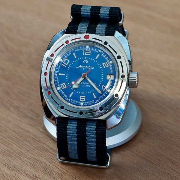 NICE Vostok Amphibia Ministry - Blue Dial - NATO Strap | WatchCharts
