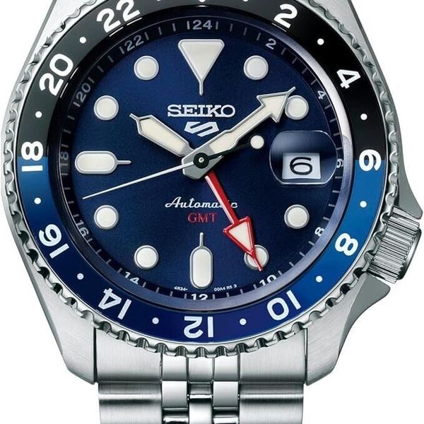 SEIKO 5 Sports GMT SSK003K1 Blue Dial Stainless Steel Automatic ...