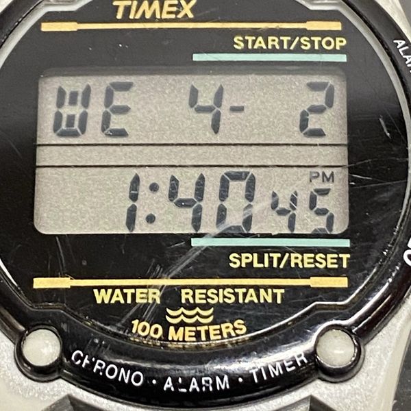 Timex Atlantis 100 Vintage 1990s Men's Wrist Watch LCD All Original ...