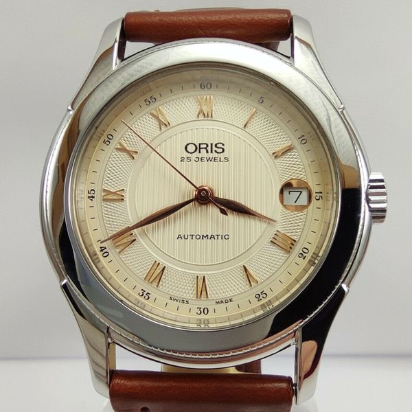 ORIS Date Ref. 7411-40 Stainless Steel Automatic Mens Dress Elegant ...