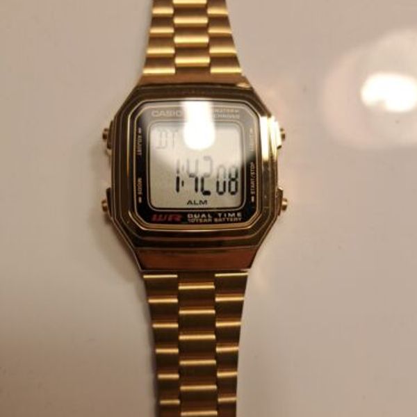 CASIO WATCH VINTAGE RETRO GOLD A178W | WatchCharts Marketplace