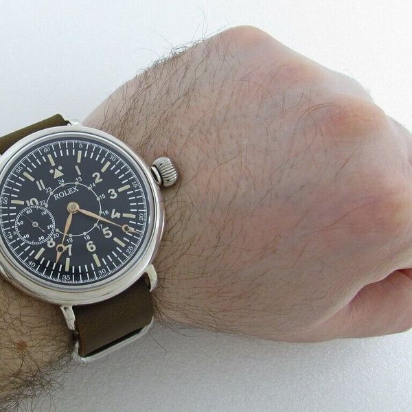 Rolex Laco Aviator Luftwaffe Pilot WWII Vintage 1939-1945 Swiss Silver ...