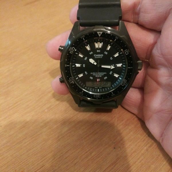 Casio AMW-320 2701 Module 100M Men's Divers Alarm Chronograph Watch ...