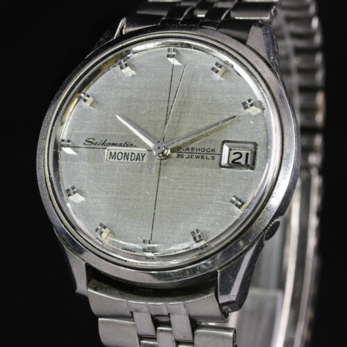VINTAGE 1965 SEIKO SEIKOMATIC Diashock 26J 6206-8010 Automatic Men's ...
