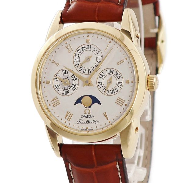 Omega OMEGA Louis Blanc Perpetual Calendar 5341.31.01 K18YG Solid Ivory ...
