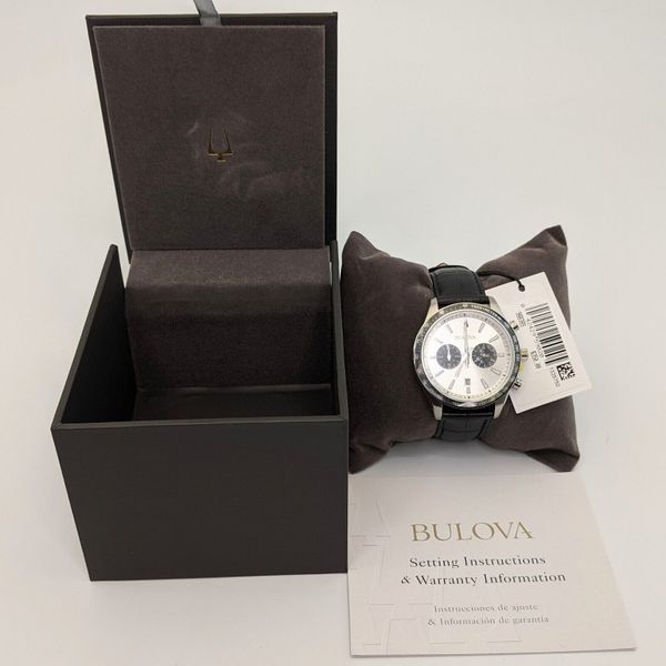 NWT Bulova - Classic Stainless Steel Chronograph Men's Quartz Watch ...