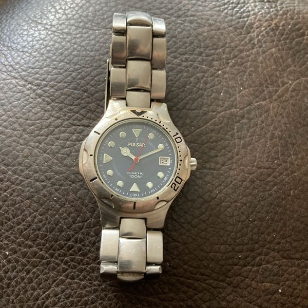 Vintage Pulsar (Seiko) menâ s kinetic date Quartz automatic YT57-00B0 ...