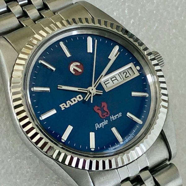 Rado Purple Horse Automatic Blue Dial Watch | WatchCharts Marketplace