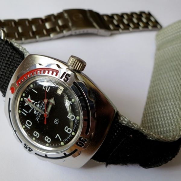 SOLD: Vostok Black "Tank" Amphibia 090 | WatchCharts