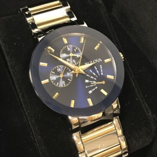 Bulova Modern Blue Dial Two Tone Men's Watch - 98C123 MSRP: $425 ...