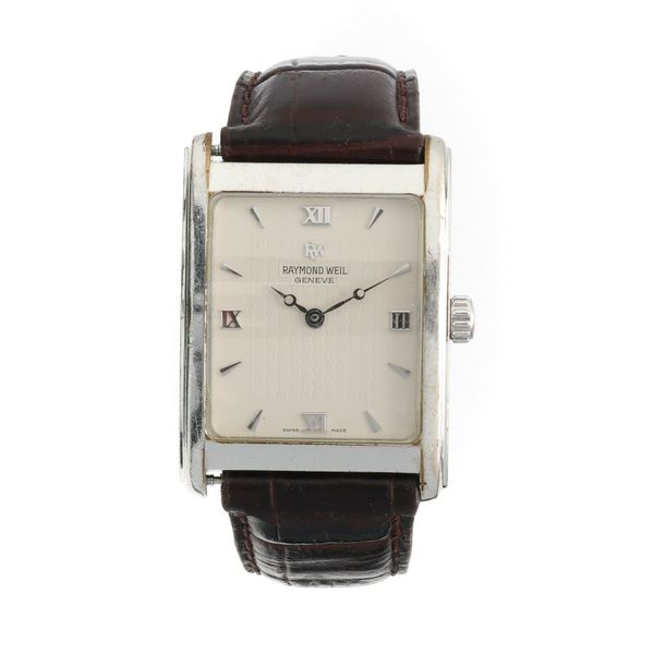 RAYMOND WEIL GENEVE 2660 TANK STYLE MANUAL MECHANICAL WIND MENS SWISS ...