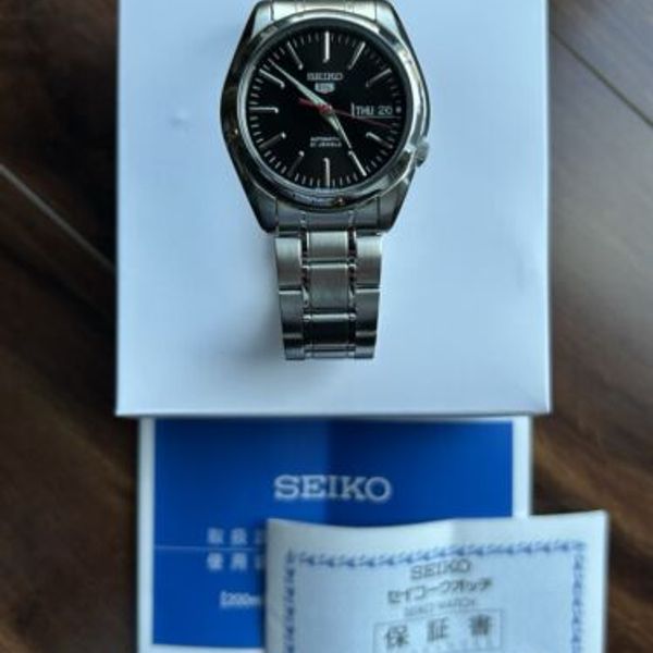 Seiko 5 Sports SNKL45 Men's Black Sunburst Datejust Automatic Watch ...
