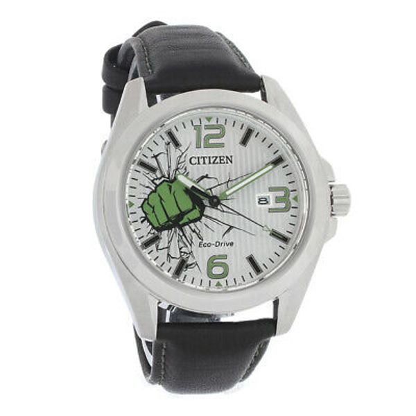 Citizen Eco-Drive Mens MARVEL Hulk Stainless Steel Watch AW1431-24W ...