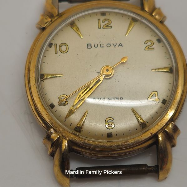 Bulova Duo Wind Automatic Watch Gold Tone Men's Vintage 1950 L0 Head ...