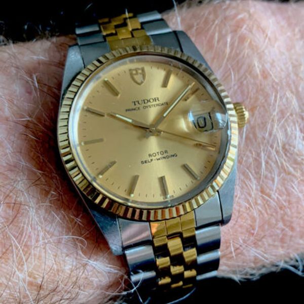 Rare Rolex Tudor Prince Oysterdate 70433 Gold On Steel Automatic Full ...