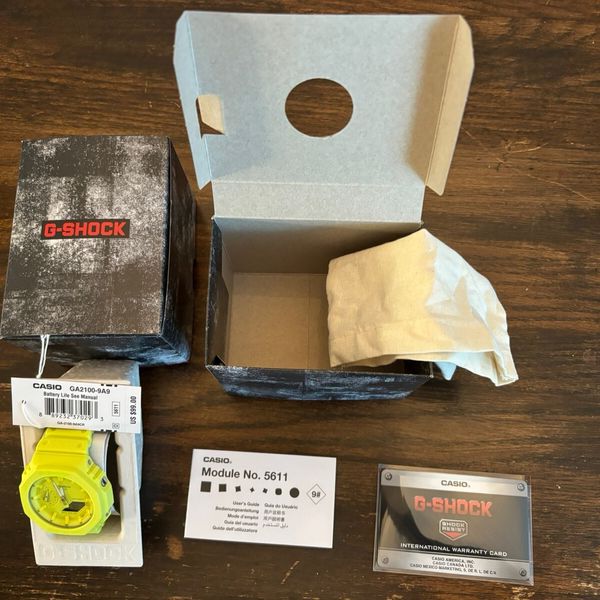 NEW Casio G-Shock GA2100-9A9 2100 Series Ana-Digi Volt Yellow Sport ...